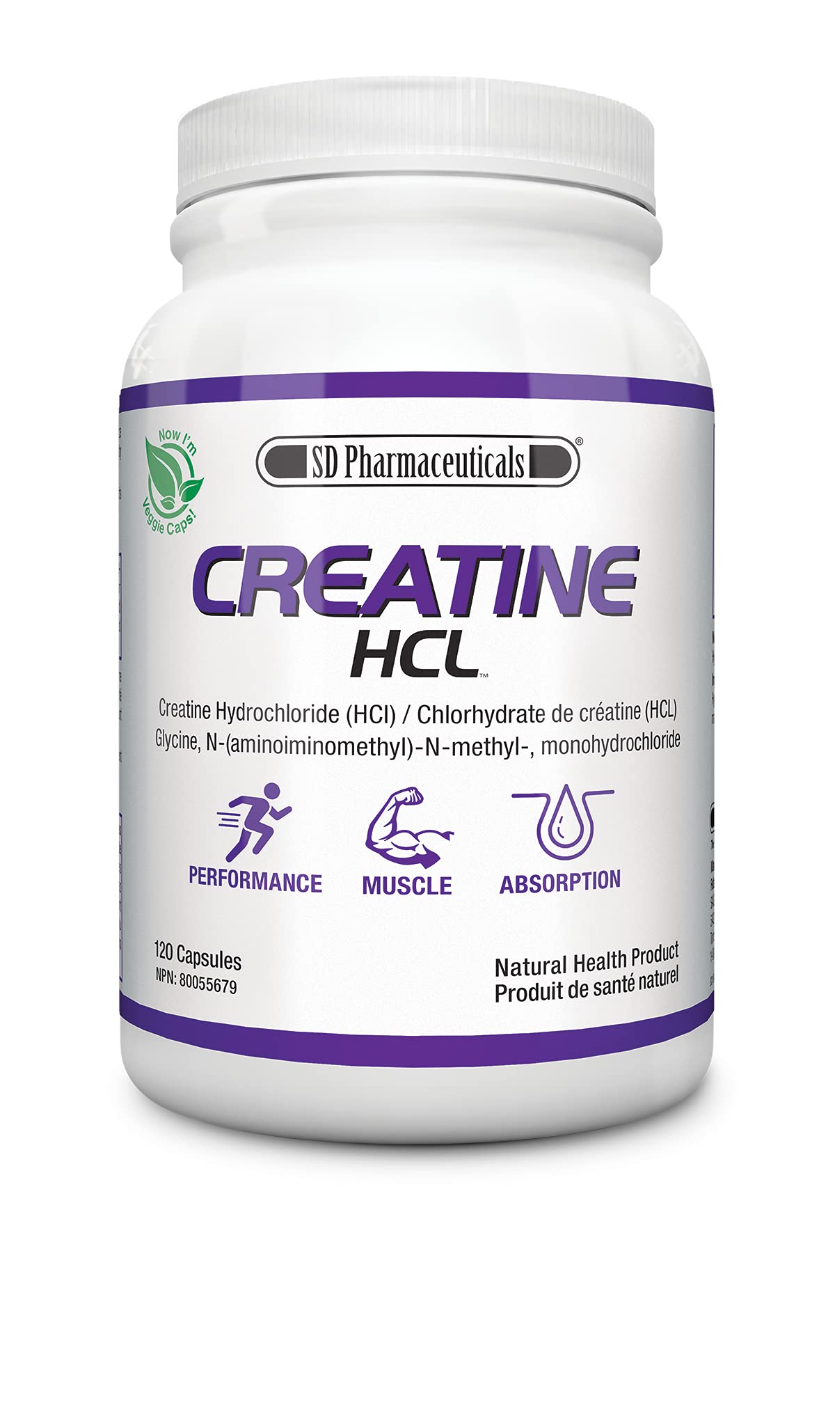 SD Pharmaceuticals CREATINE HCL - 120 caps - Enhance ATP Energy ...