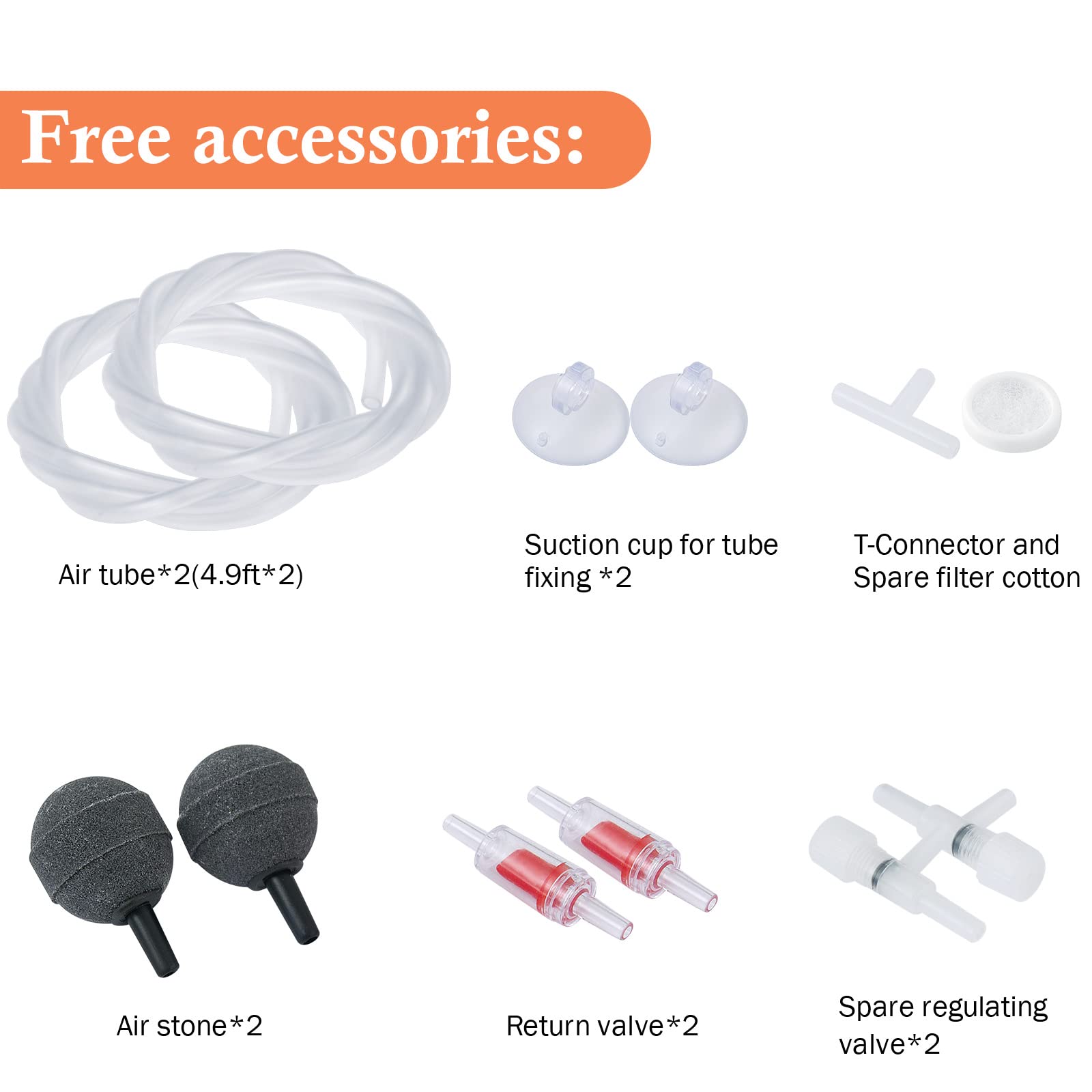 Snapklik.com : HITOP 3W Adjustable Aquarium Air Pump: Dual Outlets ...