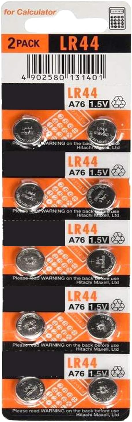 YTM 10 Pcs LR44, 1.5V Alkaline Button Coin Cell Electronics Solutions ...