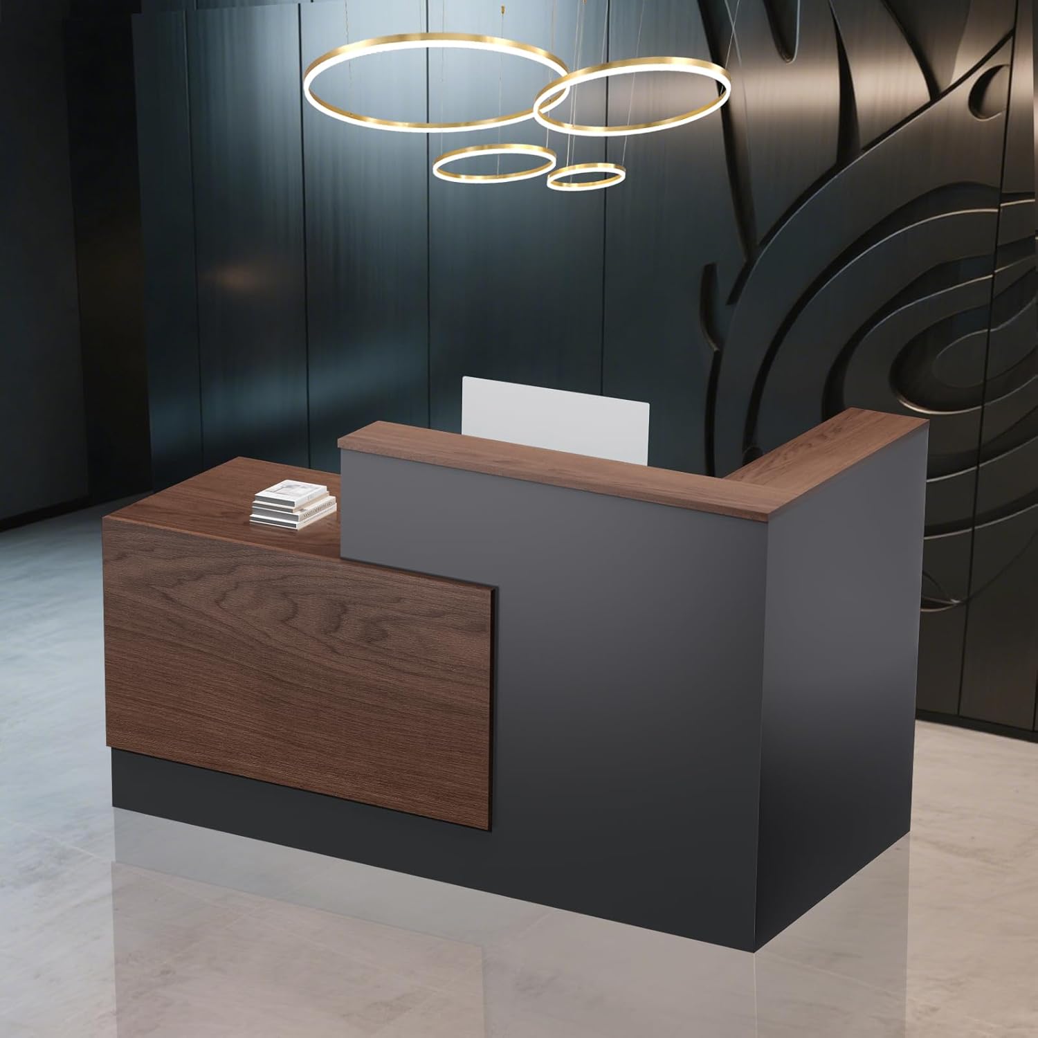 L-Shaped Modern Large Wooden Commercial Reception Philippines | Ubuy