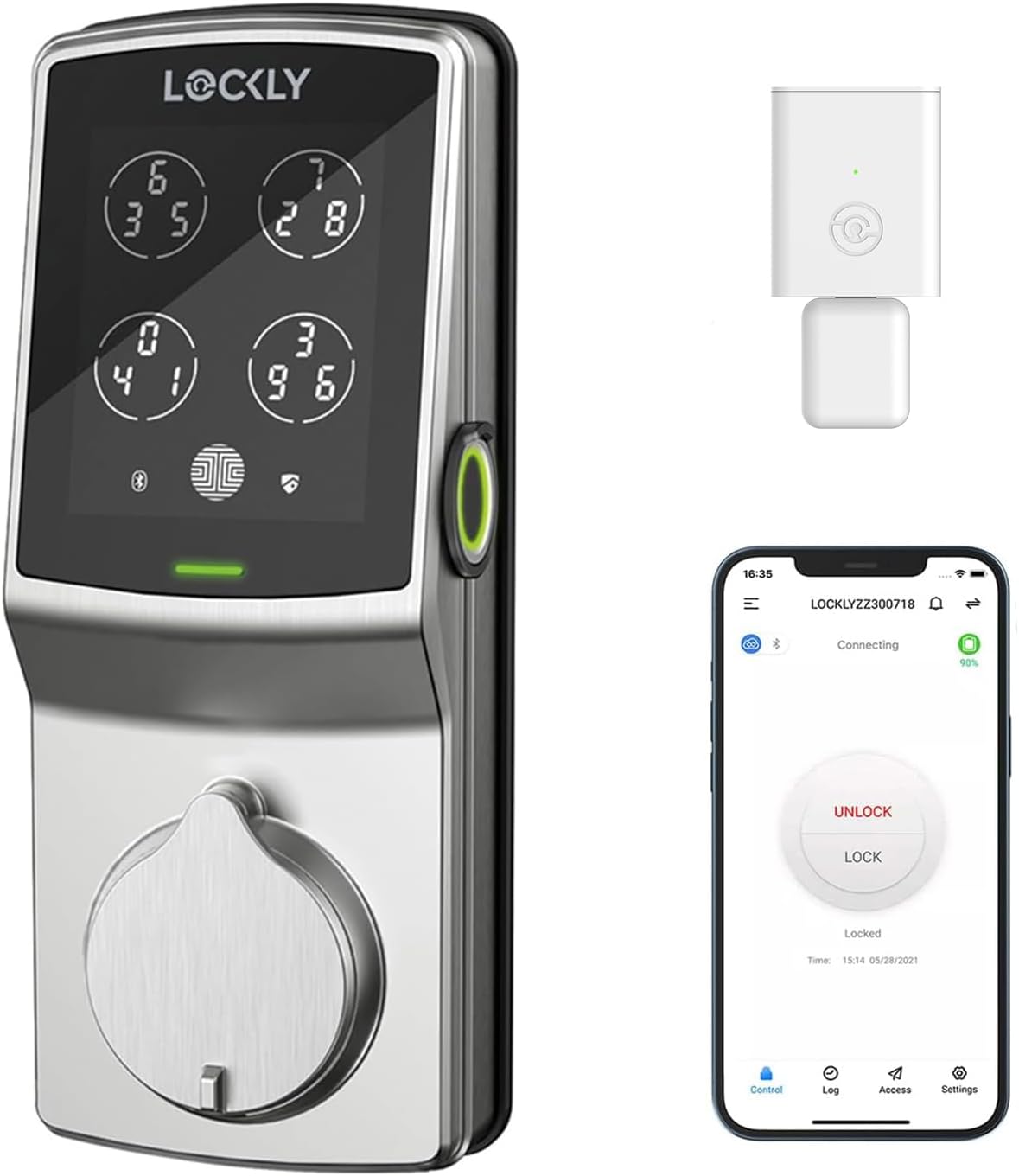 Lockly Secure Pro Wi-Fi Smart Door Lock, Keyless Entry with PIN Genie ...