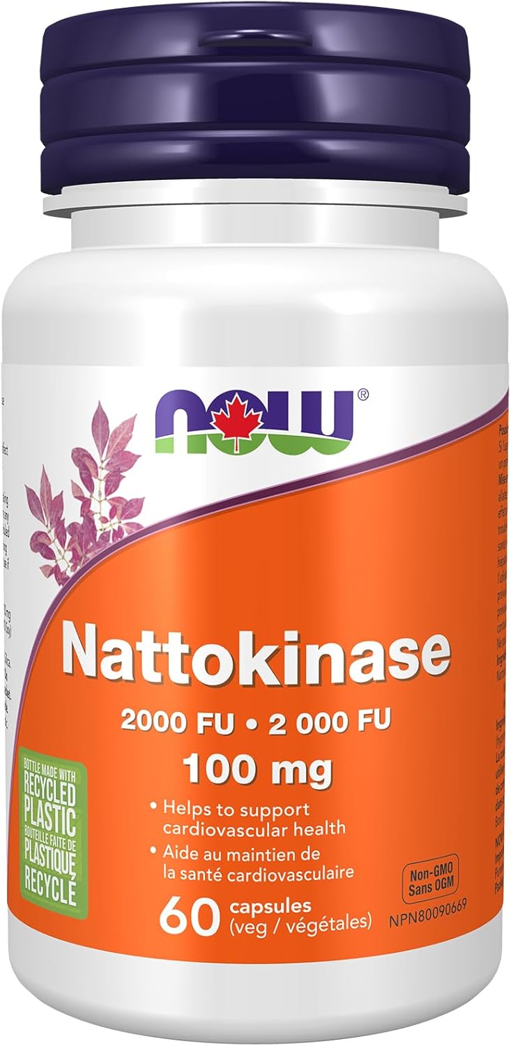 NOW Supplements, Nattokinase 100 mg Capsules, (from Non-GMO Soy) with ...