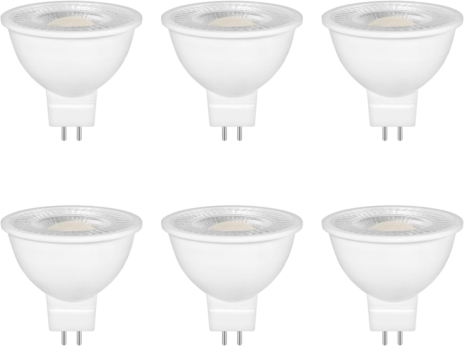 6 Pack MR16 GU5.3 LED 5W 12V Reflector Bulb, Natural White 4000K ...