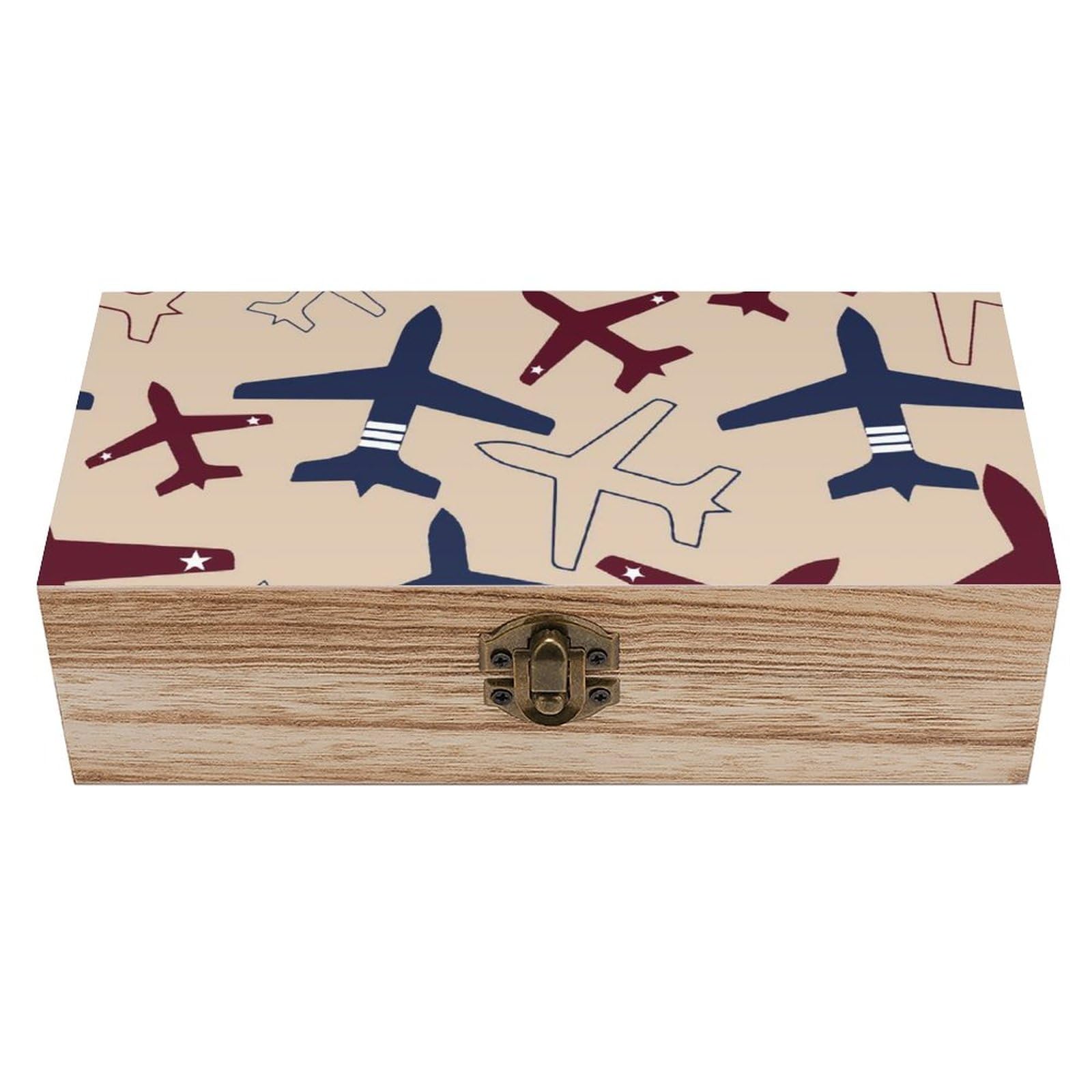 Amazon.com: Aircraft Airplane Flying Wooden Box with Hinged Lid ...