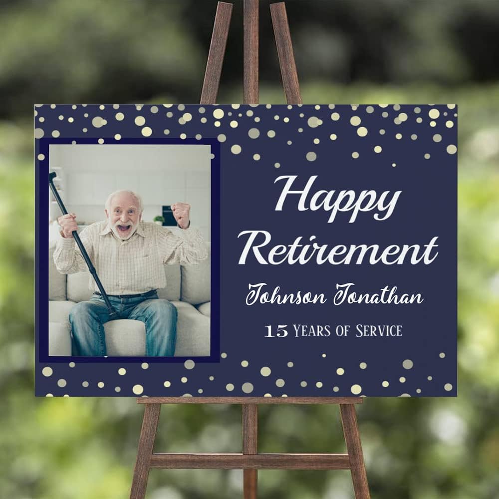 Amazon.com : Personalized Retirement Celebration Welcome Sign, Custom ...