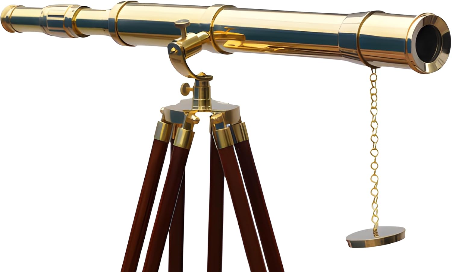 Amazon.com: Gold Brass Nautical Floor Standing Telescope with Wooden ...