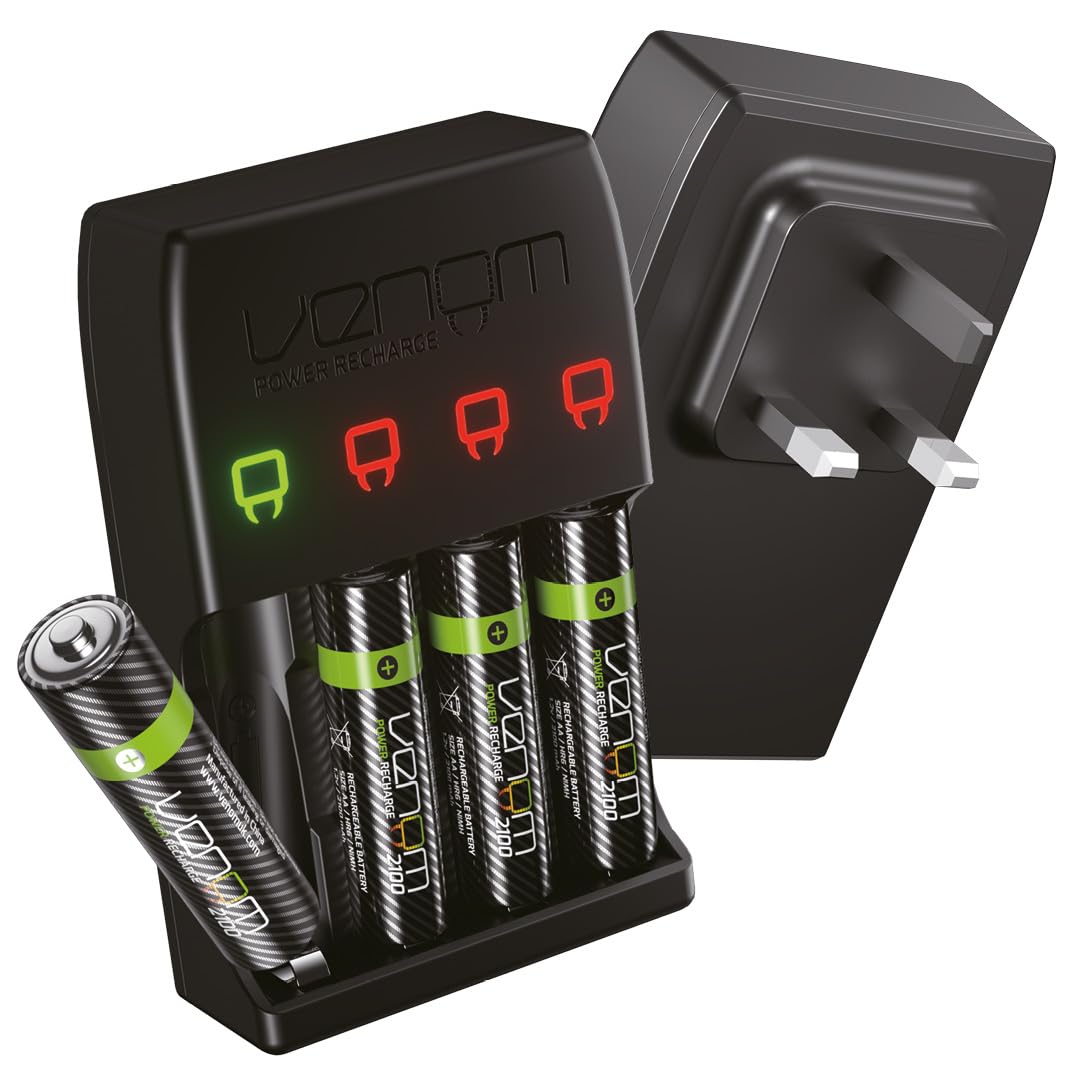 Venom Pro Charge Plug In Wall Battery Charger for Rechargeable AA and ...