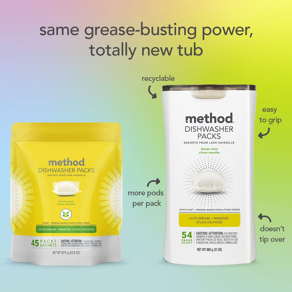 Snapklik.com : Method Dishwasher Detergent Packs, Lemon Mint ...