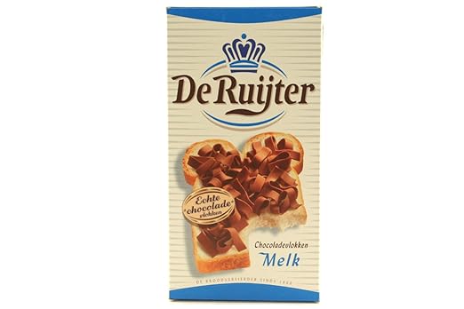 Amazon.com : De Ruijter Milk Chocolate Flakes (Chocoladevlokken Melk ...