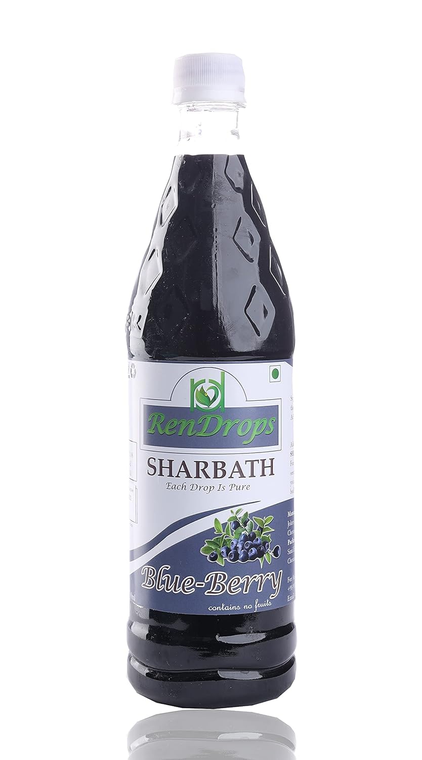 Rendrops Blueberry Fruit Mocktail Sharbat Premium Flavouring Summer ...