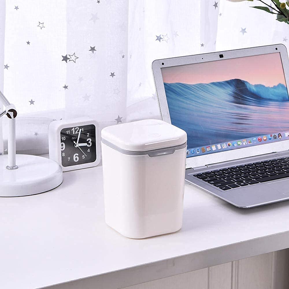 Ostin Cute Plastic Swing-Lid Table Garbage Bin Countertop with Lid ...