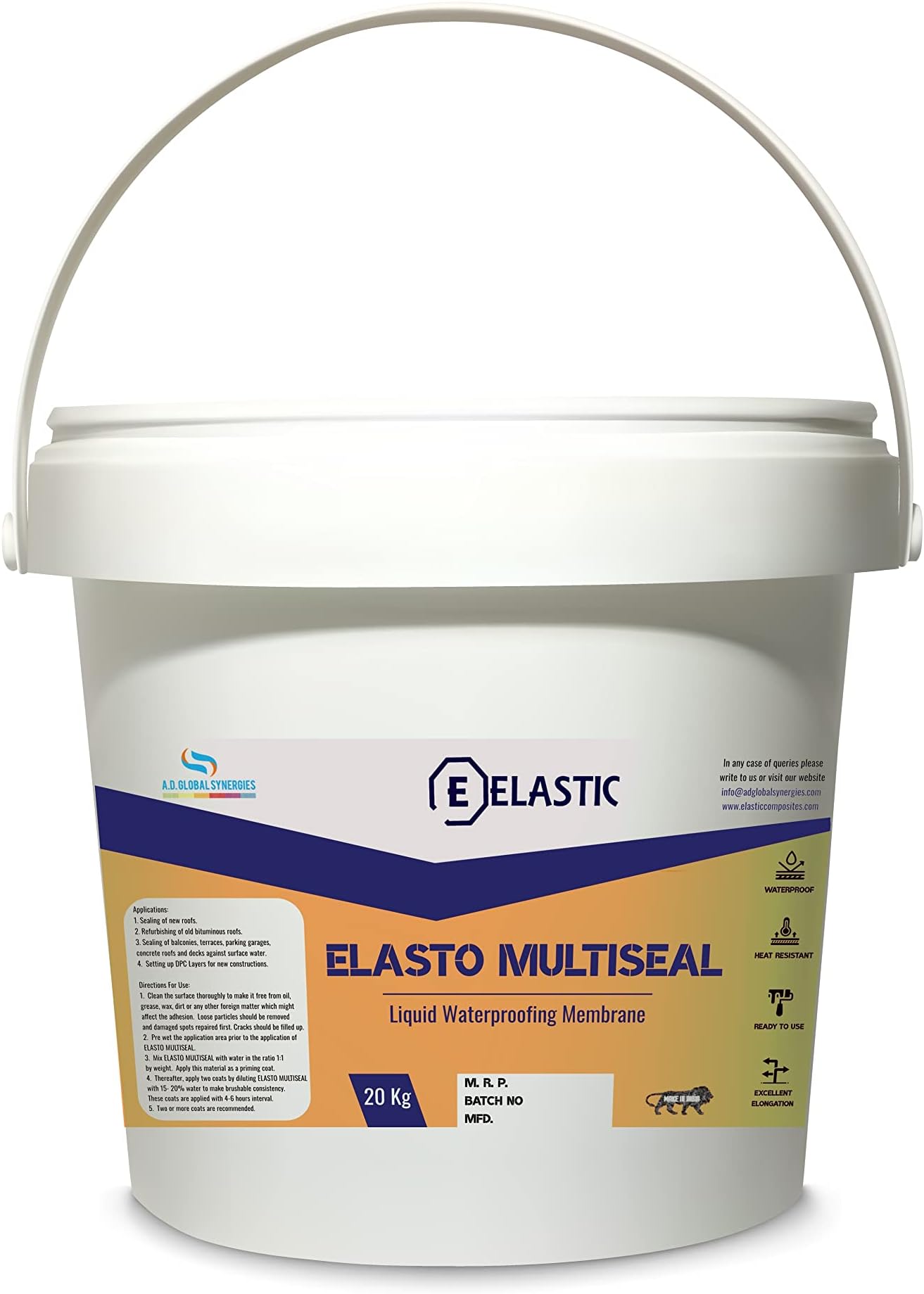 ELASTIC Elasto Multiseal - Waterproofing Black Liquid Membrane For ...