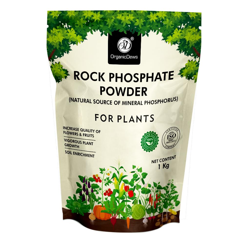 OrganicDews Rock Phosphate Fertilizer Powder 1 Kg - Extracted from ...