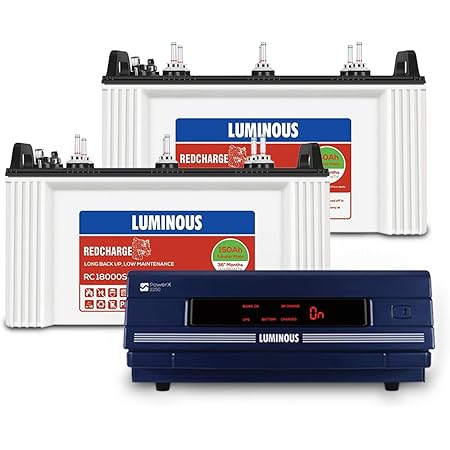Luminous Inverter & Battery Combo (Zelio 1700 Pure Sine Wave 1500VA/12V ...