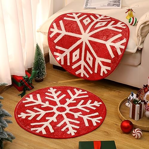 Amazon.com: Ceenna Christmas Kitchen Rugs Set of 2 Christmas Bathroom ...