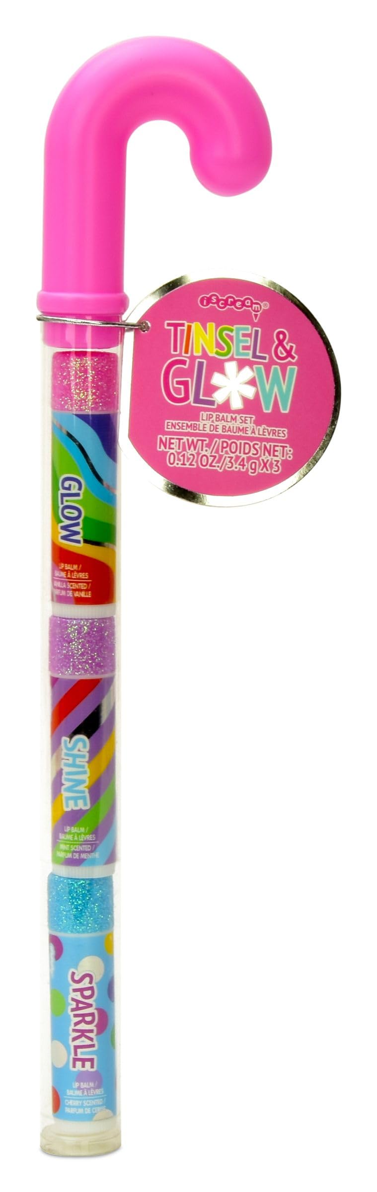 Snapklik.com : Iscream Sparkle Cheer 3-piece Scented Holiday Lip Balm ...