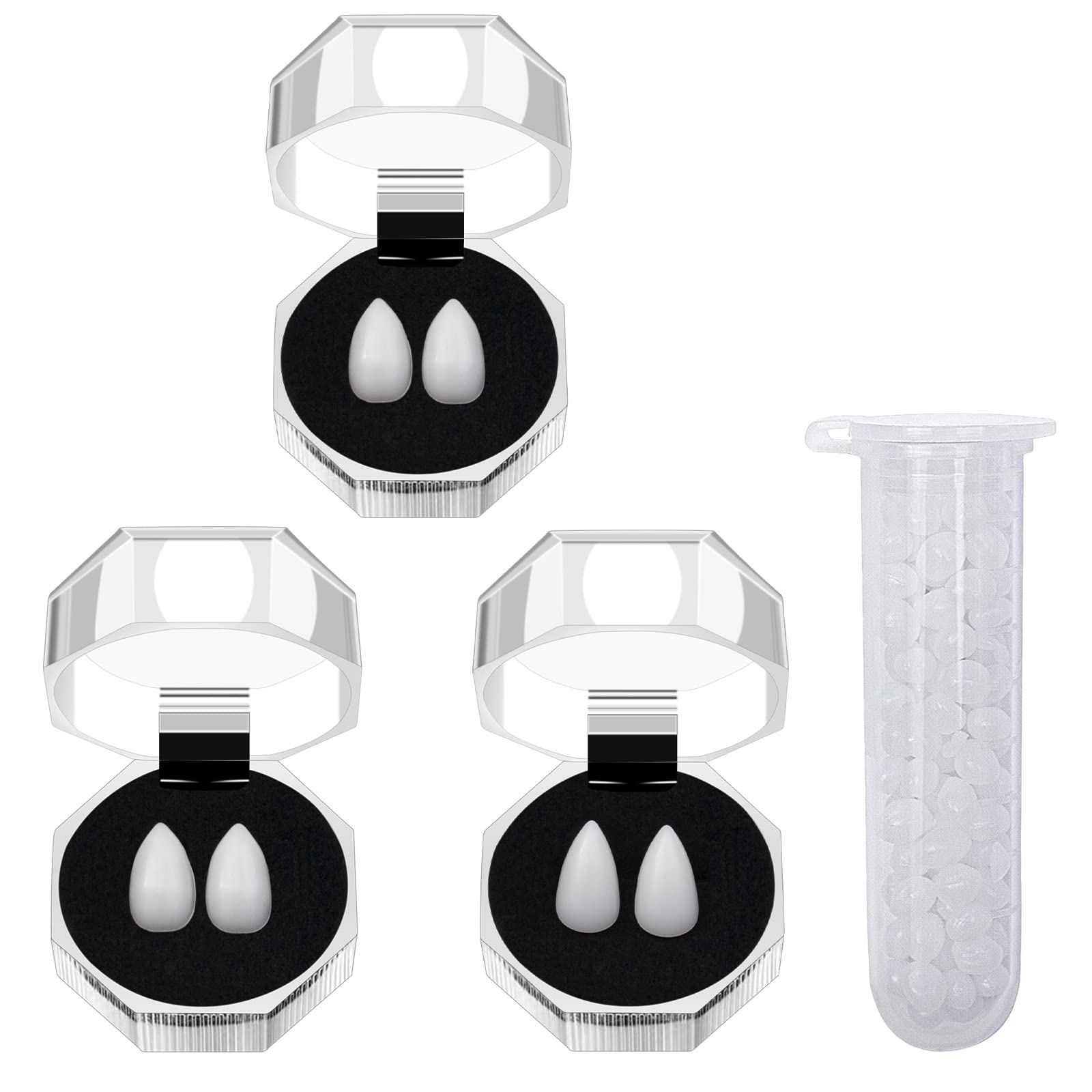 4 Pair Vampire Teeth Fangs Kit, 3 Sizes Custom Vampire Teeth Fangs ...