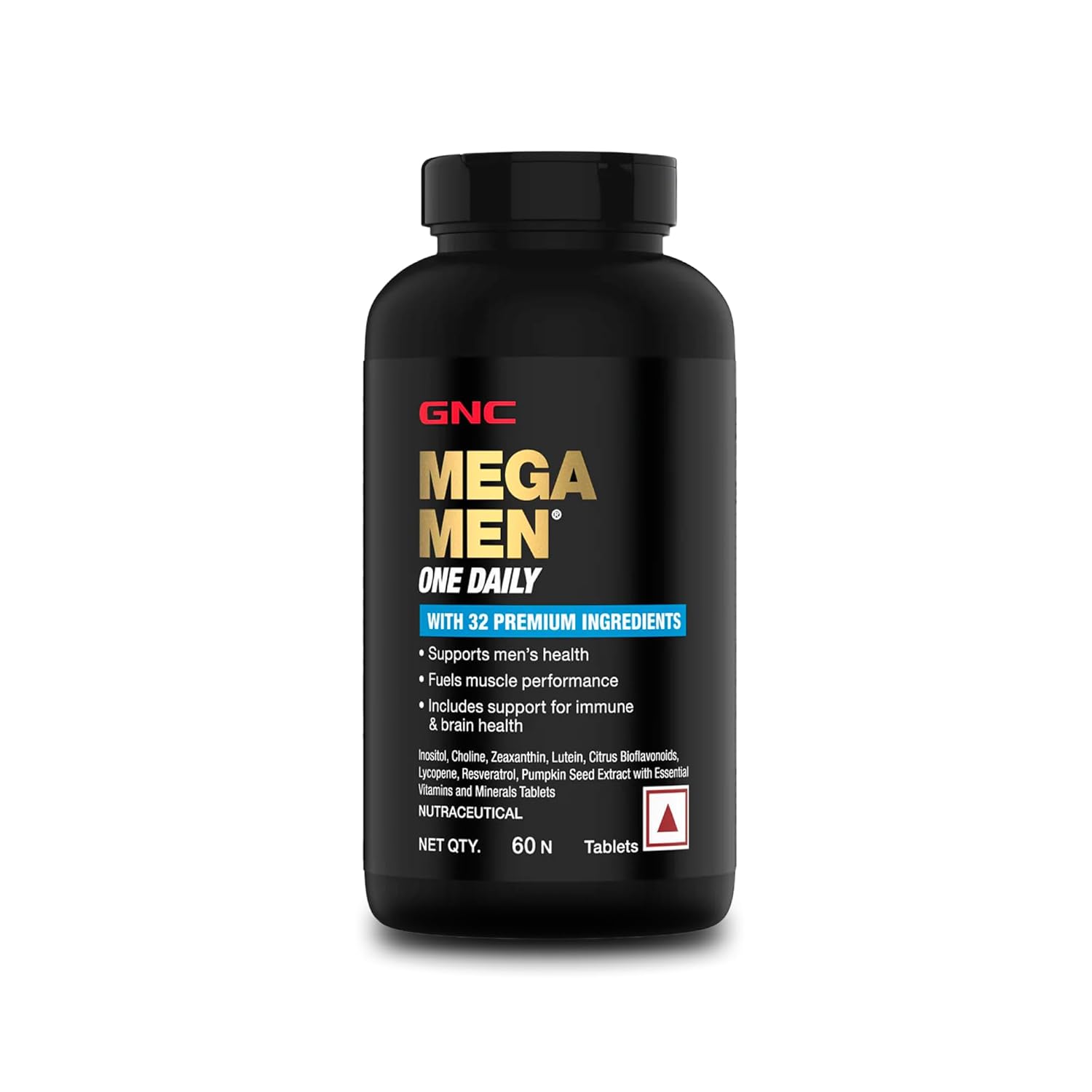 GNC Mega Men One Daily Multivitamin | 60 Tablets | 32 Premium ...