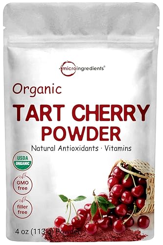 Amazon.com: Organic Tart Cherry powder, 4oz | 100% Natural Fruit Powder ...