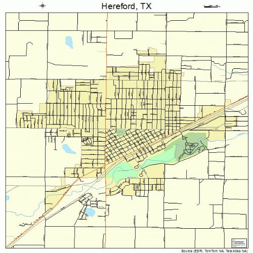 Amazon.com : Large Street & Road Map of Hereford, Texas TX - Printed ...