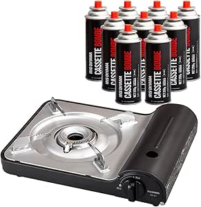 Amazon | 【セット買い】アイリスオーヤマ カセットコンロ チャコール IGC-E1-H カセットボンベ 250g×3本入×3組 | アイリスオーヤマ(IRIS OHYAMA) | すき焼き鍋