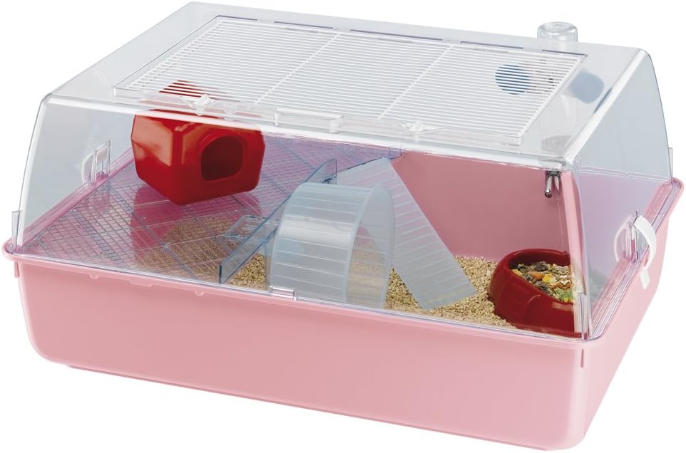Ferplast Mini Duna Hamster Hamster Cage, 55 x 39 x 27 cm, Pink : Amazon ...