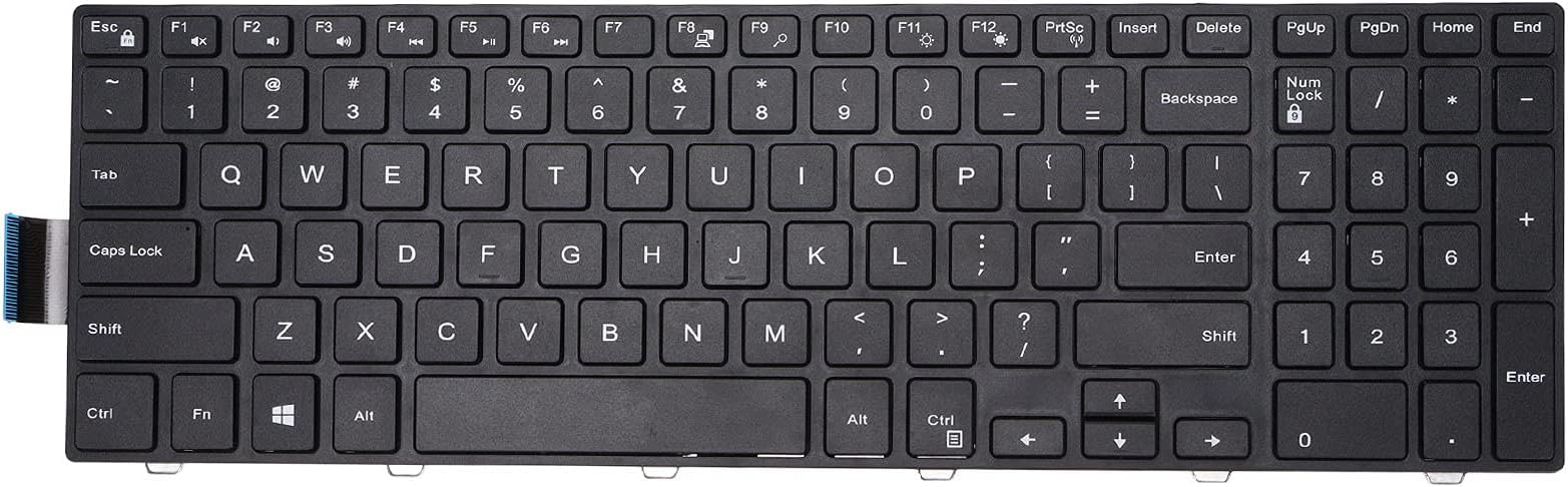 AJPARTS UK New Laptop Keyboard For Dell Inspiron 15 3000, 15 5545, 15 ...