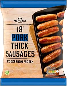 Morrisons 18 Pork Thick Sausages 900g : Amazon.co.uk: Grocery