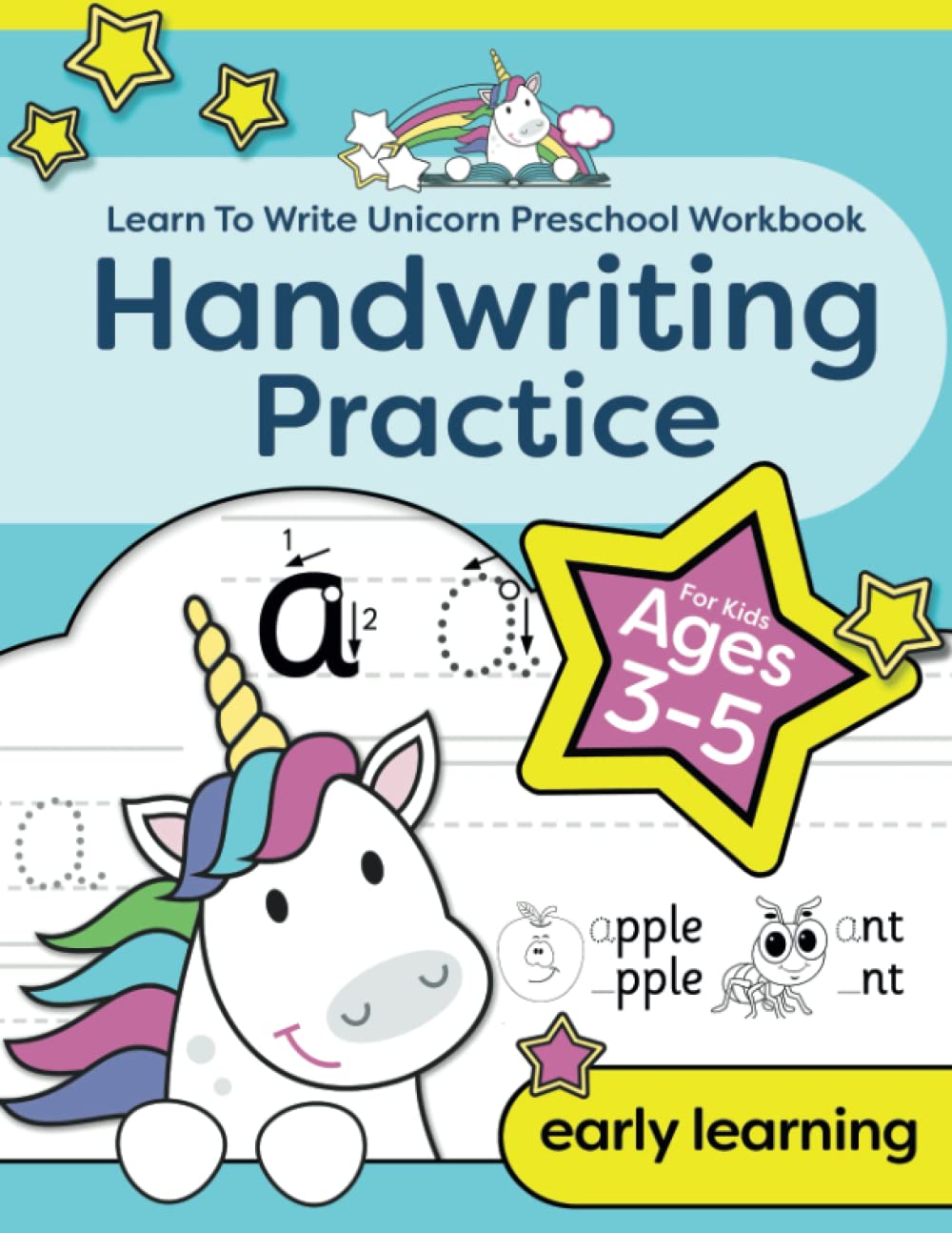 Handwriting Practice For Kids. Learn To Write Unicorn Preschool ...