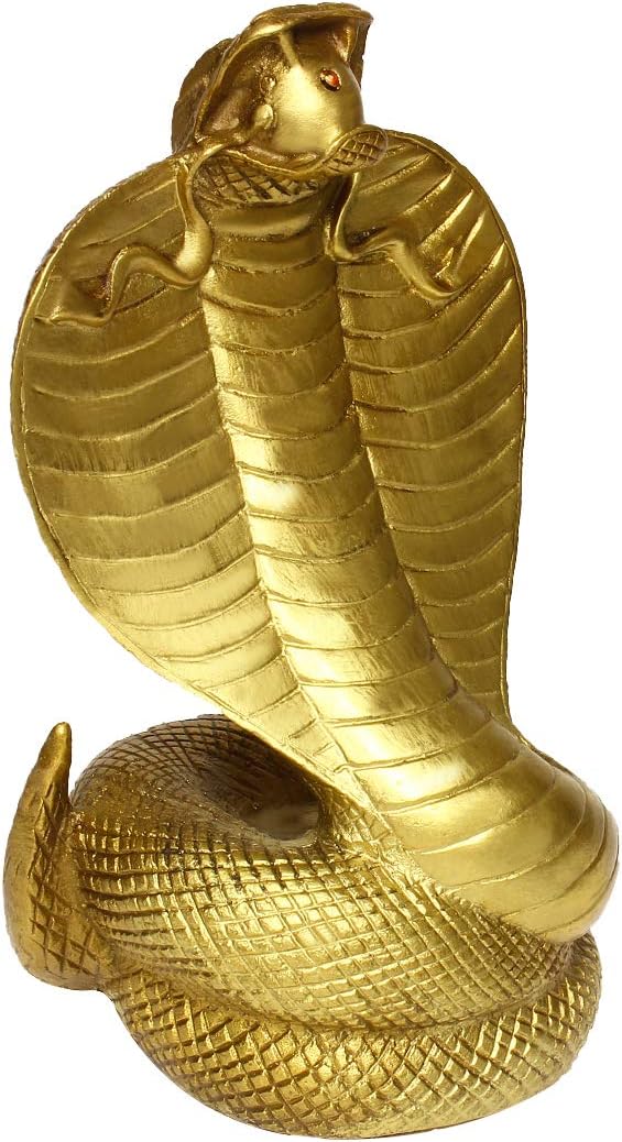 Amazon.com: BRABUD Chinese Handmade Brass Cobra Snake Statues Golden ...