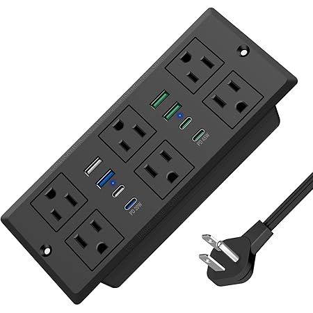 Amazon.com: Black 45W Type-C Recessed Power Socket,PD Fast Charging USB ...