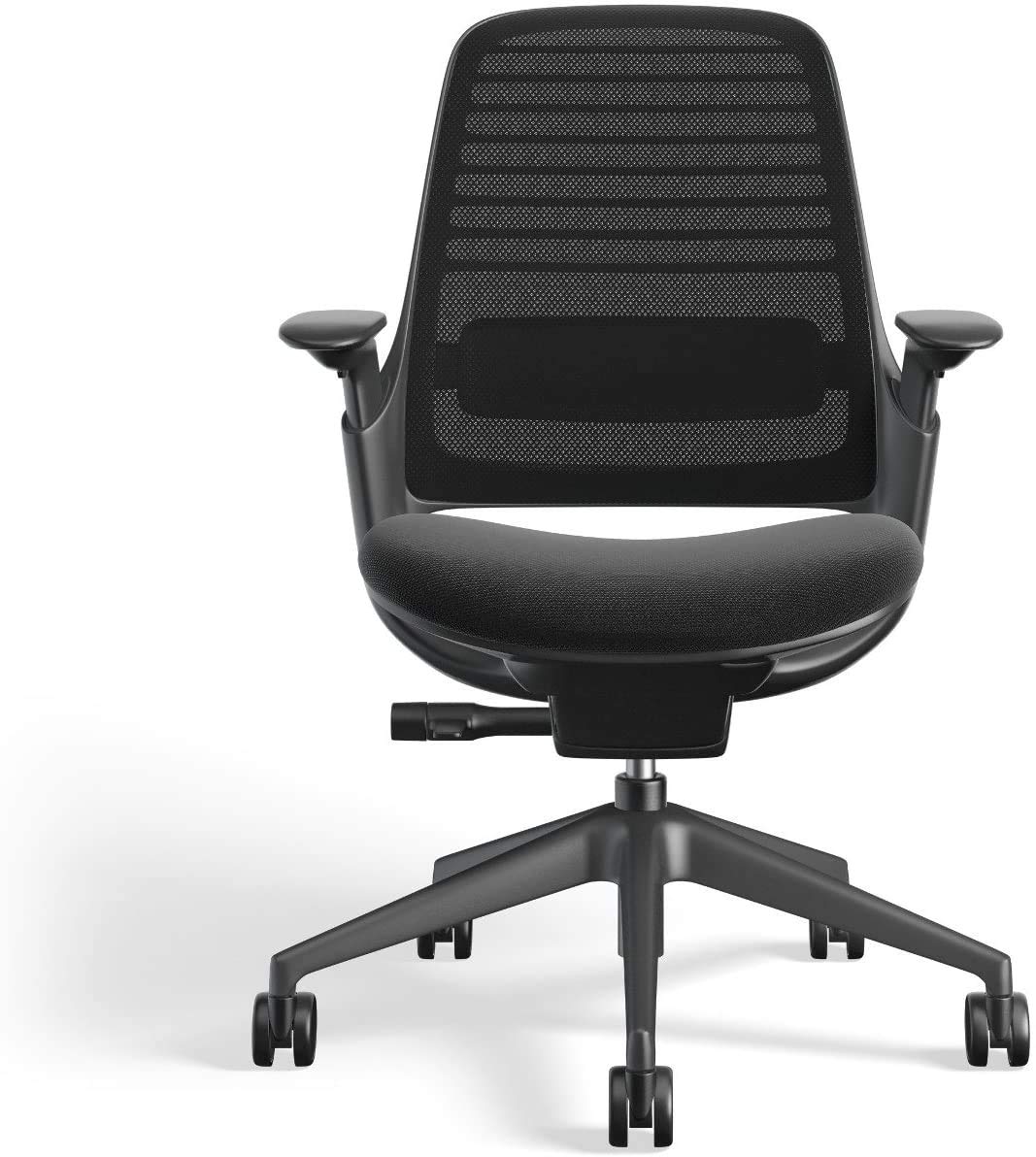 Steelcase Leap Office Chair Black Frame And Buzz2 Black Fabric at ...