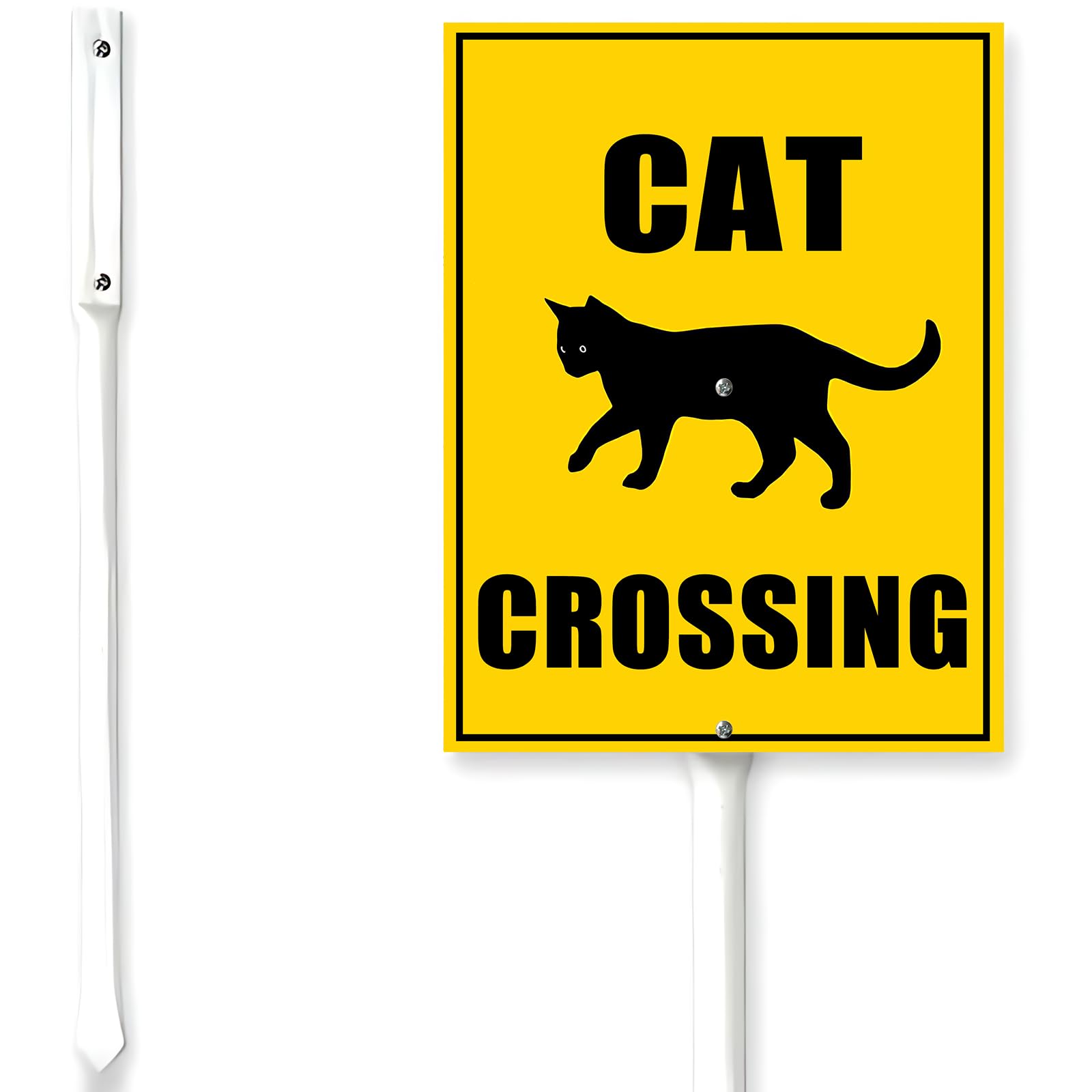 Amazon.com : Houseuse Cat Crossing Sign With Stake Slow Down Sign For ...