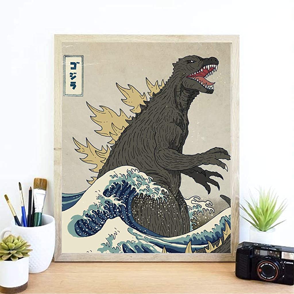 Retro Godzilla Art