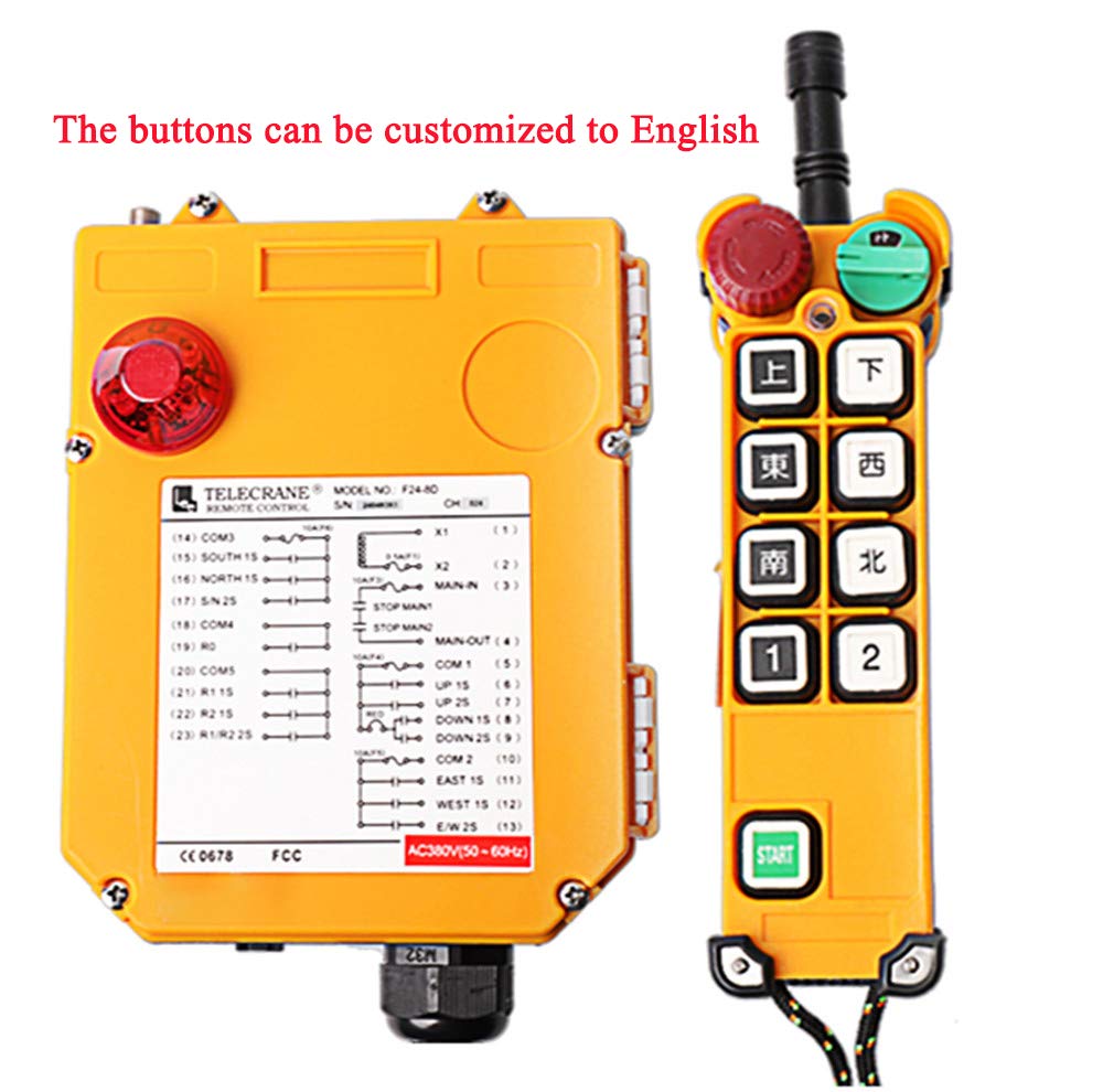 NEWTRY 9 Buttons Crane Control 12V with 2 Speeds Control Industrial ...