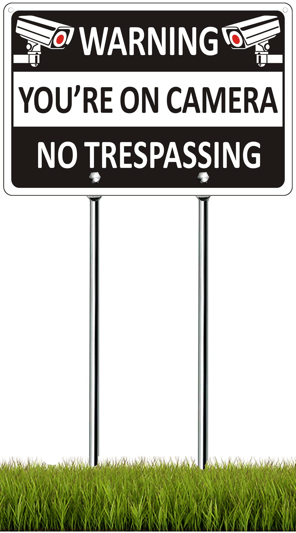 Amazon.com : Security Signs for Yard with Stake, Metal You're on Camera ...