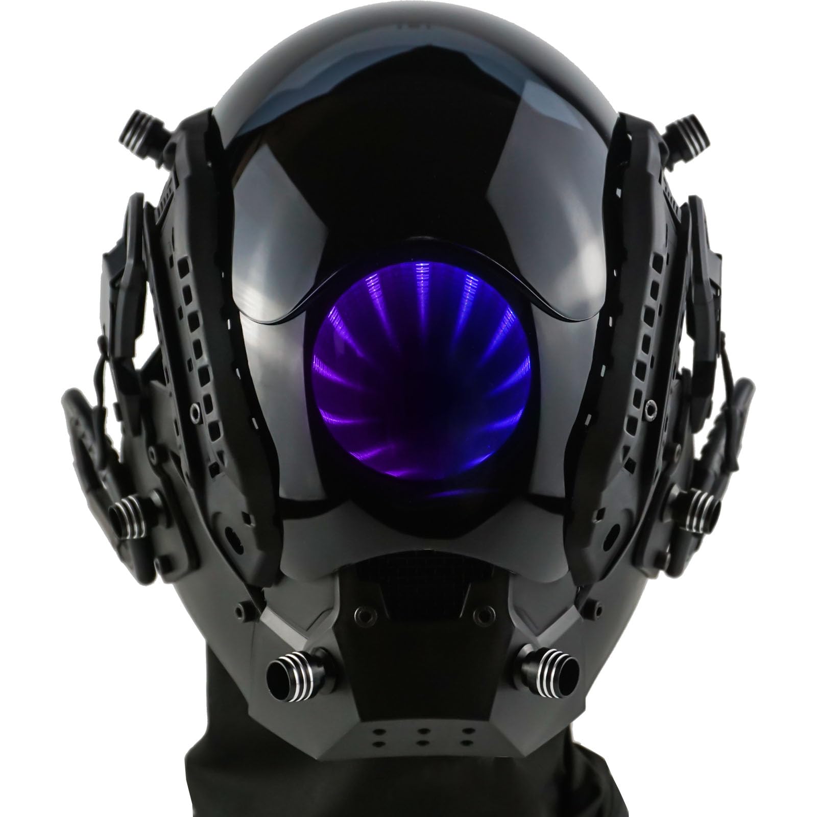 Amazon.com: foymi Cyberpunk Mask With infinity mirror lights Helmet and ...