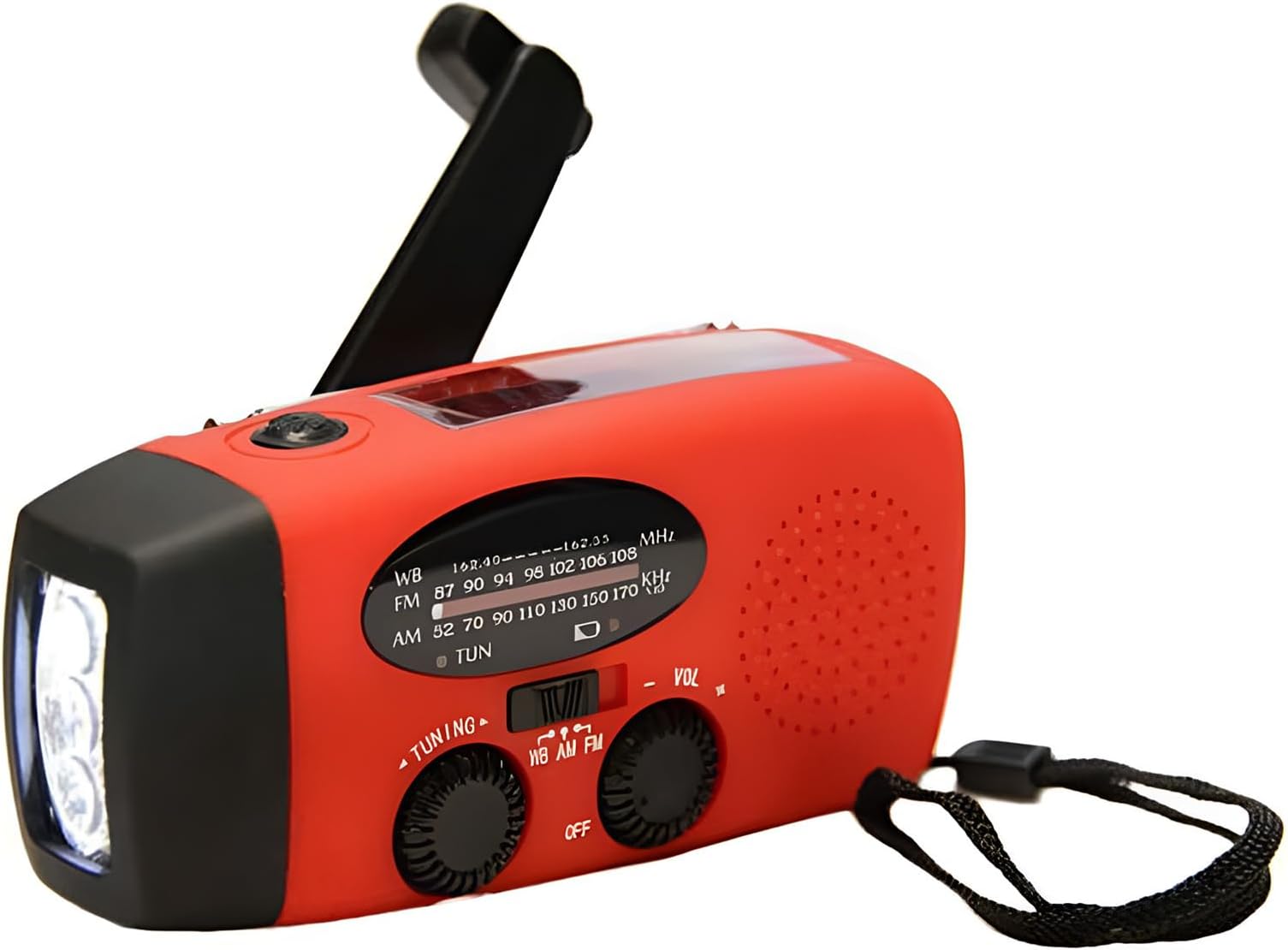 Emergency Wind Up Radio with Rechargeable USB Phone Charger/3-LED ...