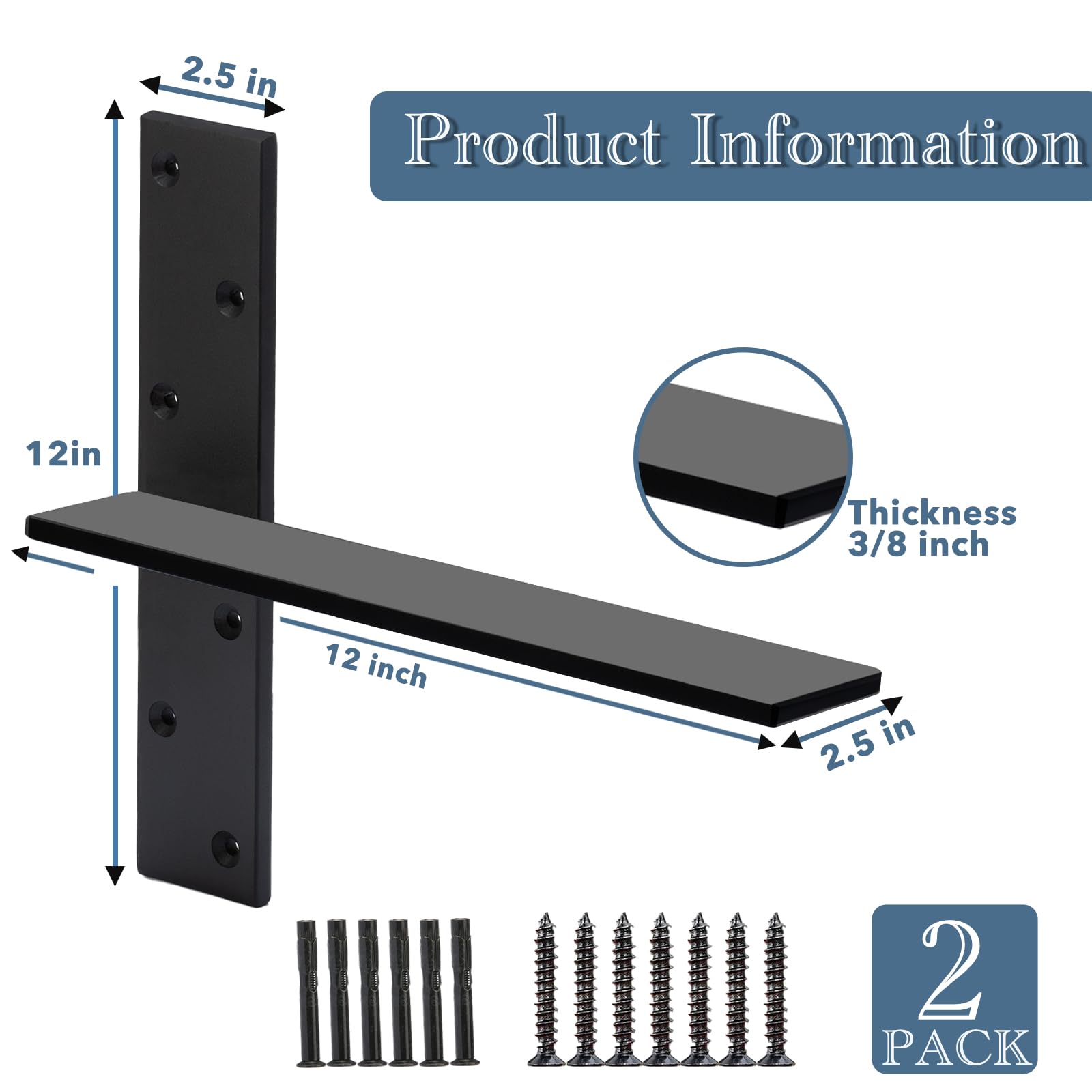 Snapklik.com : Free Hanging Countertop Support Bracket 12" Lx25 W 2 ...