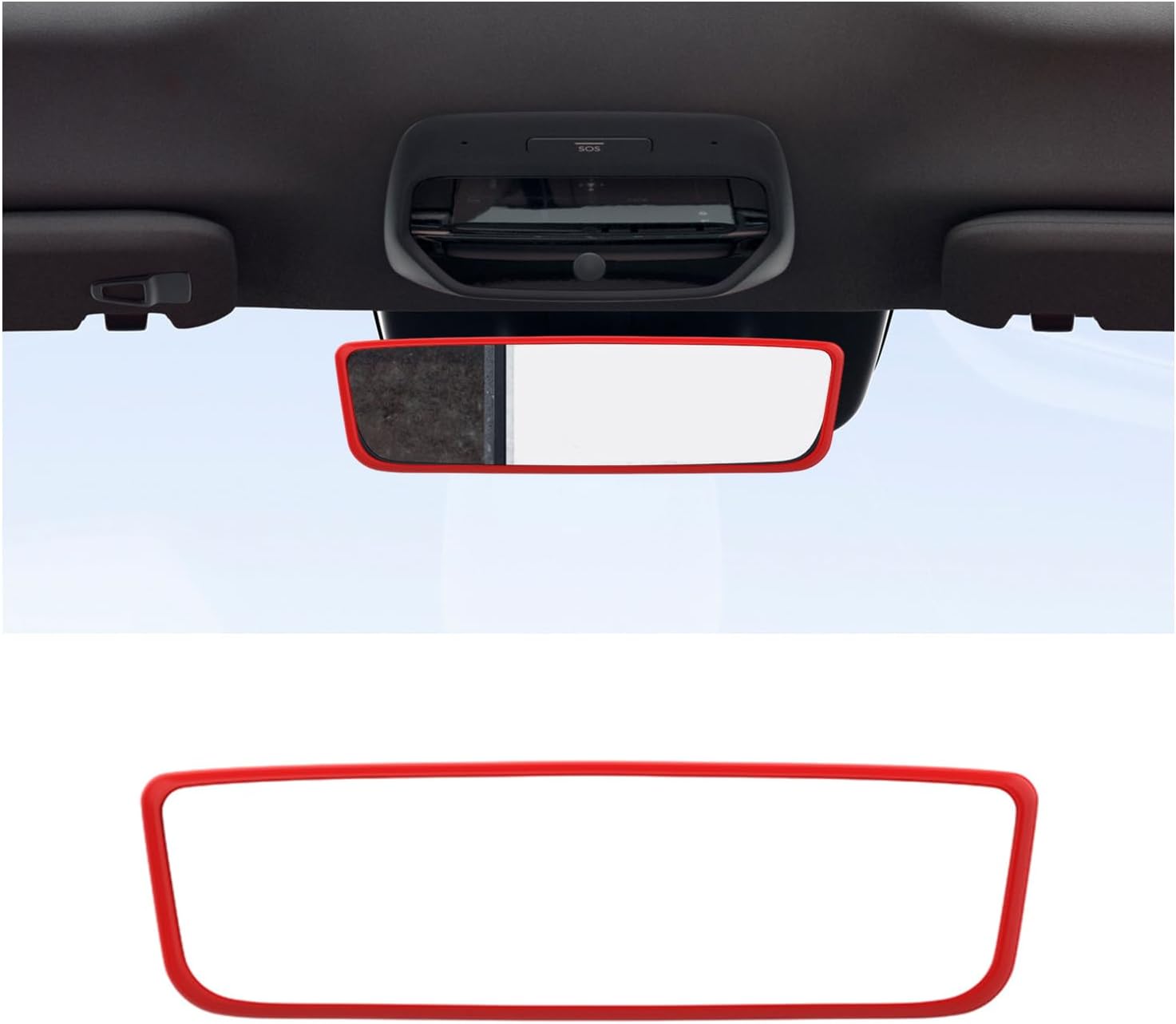 Amazon.com: Suvnie Car Rear View Mirror Protector Frame, Silicone Auto ...