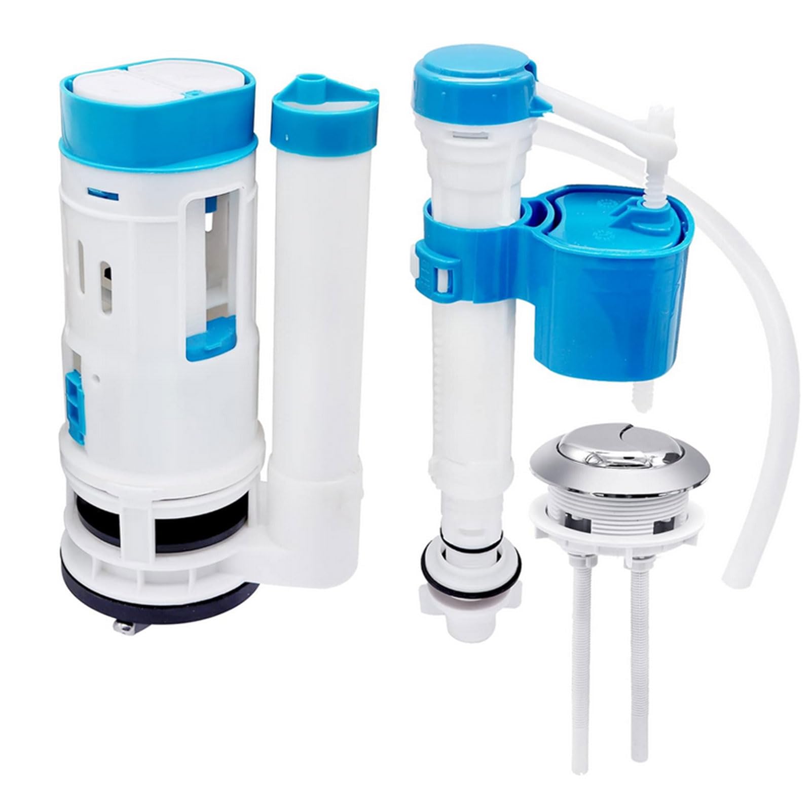 BDHI 1pc Dual Flush Valve and Flush Toilet Cistern Push Button Assembly ...