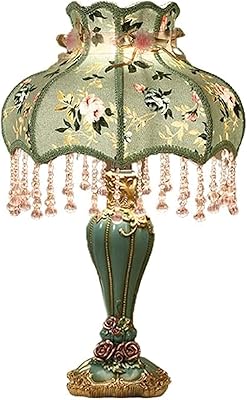 YmkYcun Victorian Style Table Lamp Pink Princess Lamp Handmade Lace ...