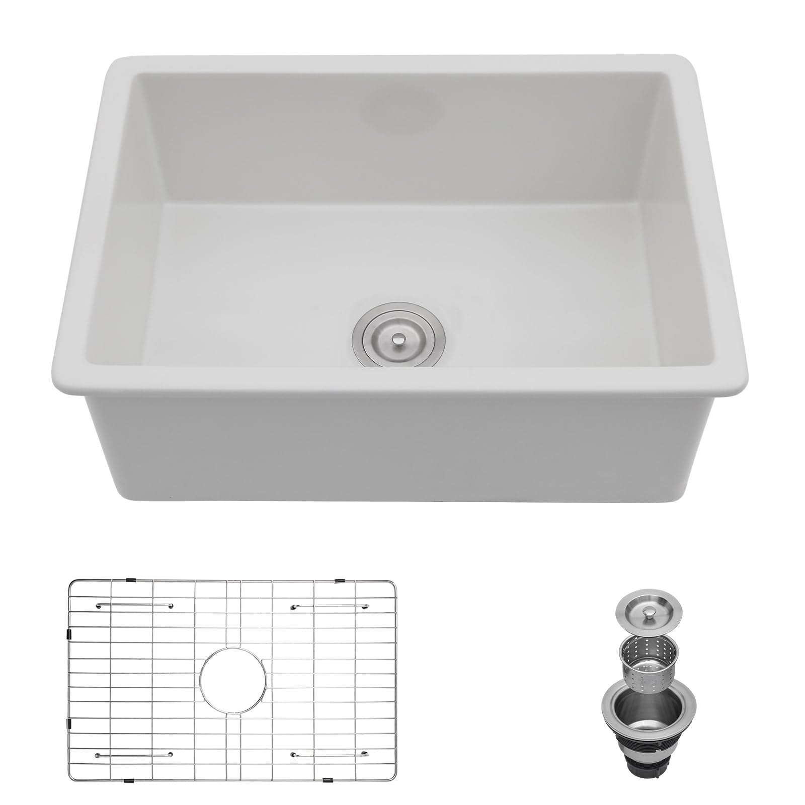 Snapklik.com : Farmhouse Sink 24 Inch White Kitchen Sinks 24" X 18 ...