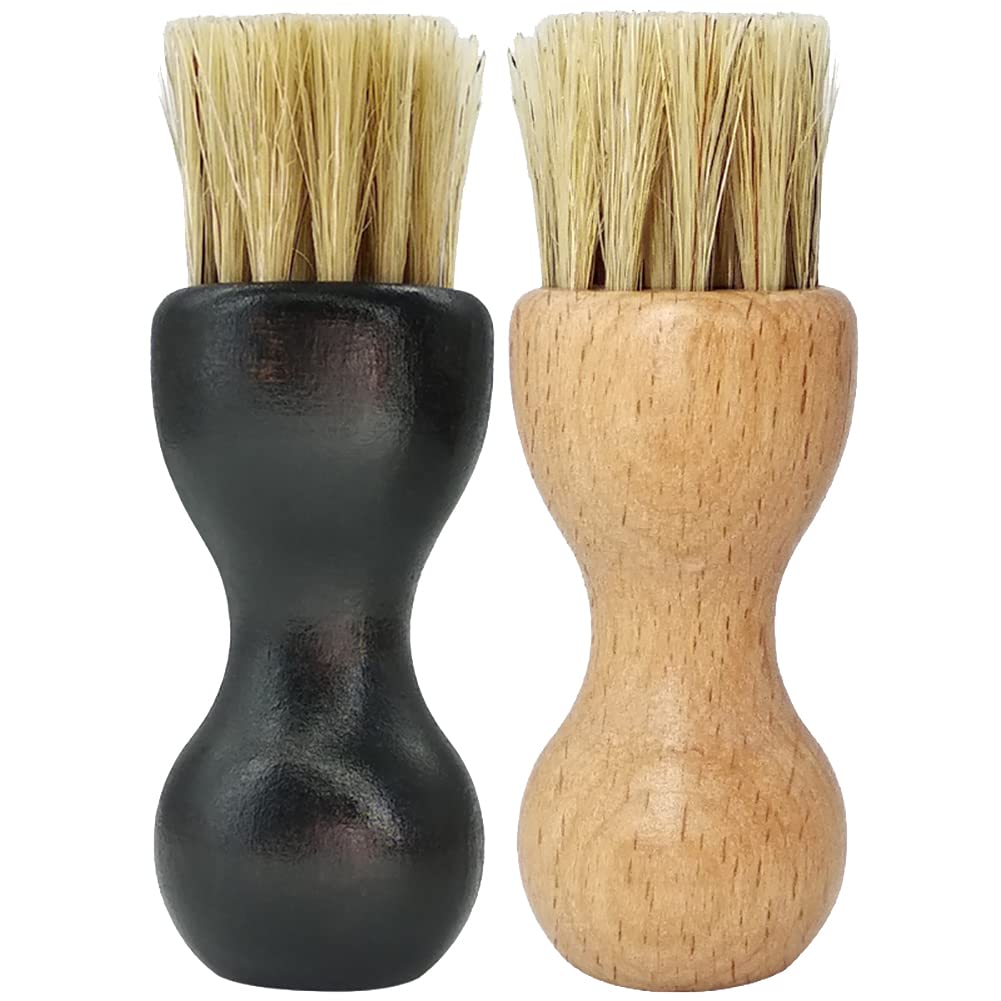 Amazon.com: GSHLLO 2 Pcs Shoe Shine Brushes Boot Buffing Brushes Suede ...