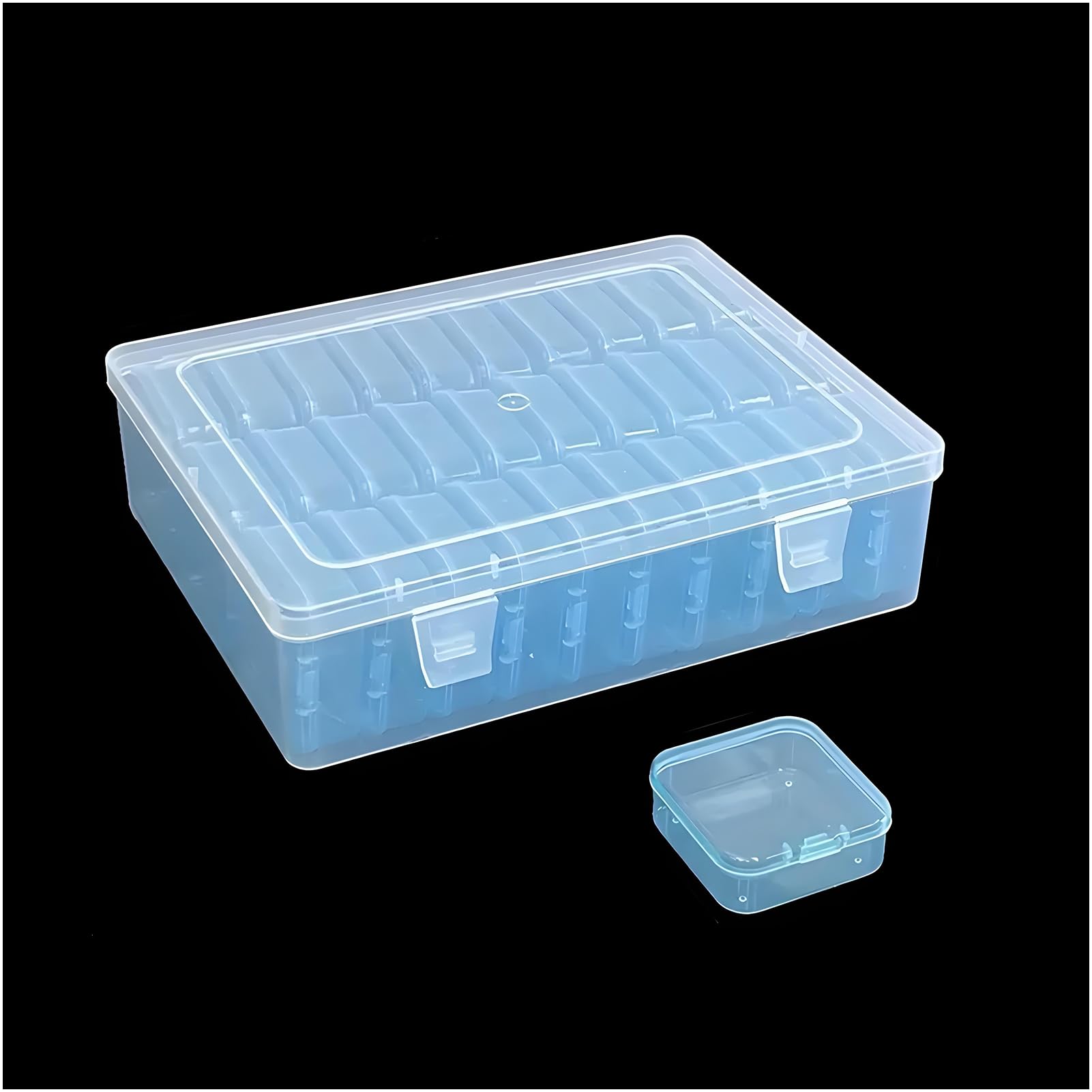 Amazon.com: Bead Organizer Box-Blue Plastic Box 31 Pcs Small Bead ...