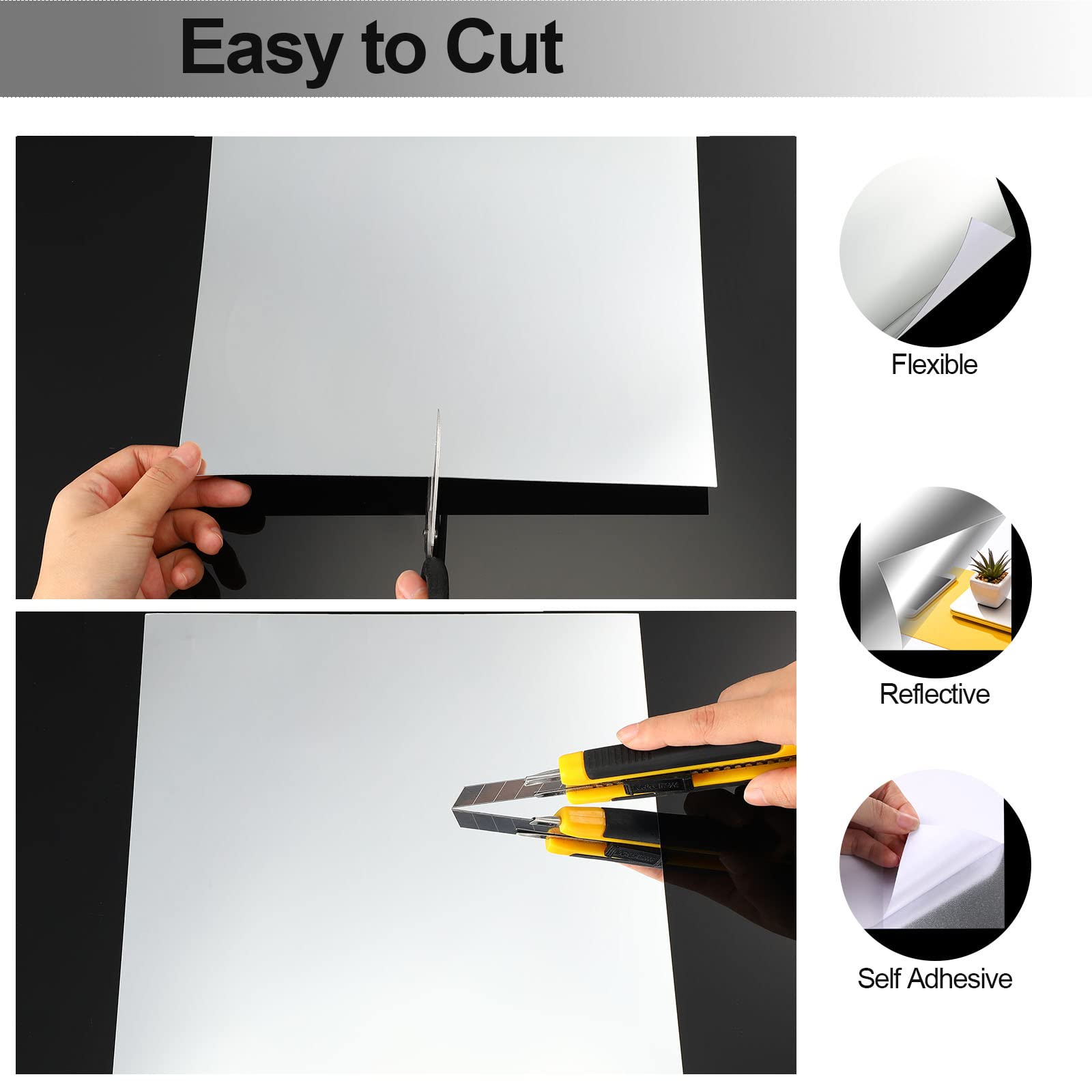 Snapklik.com : Zonon Flexible Mirror Sheets Self Adhesive Non Glass ...