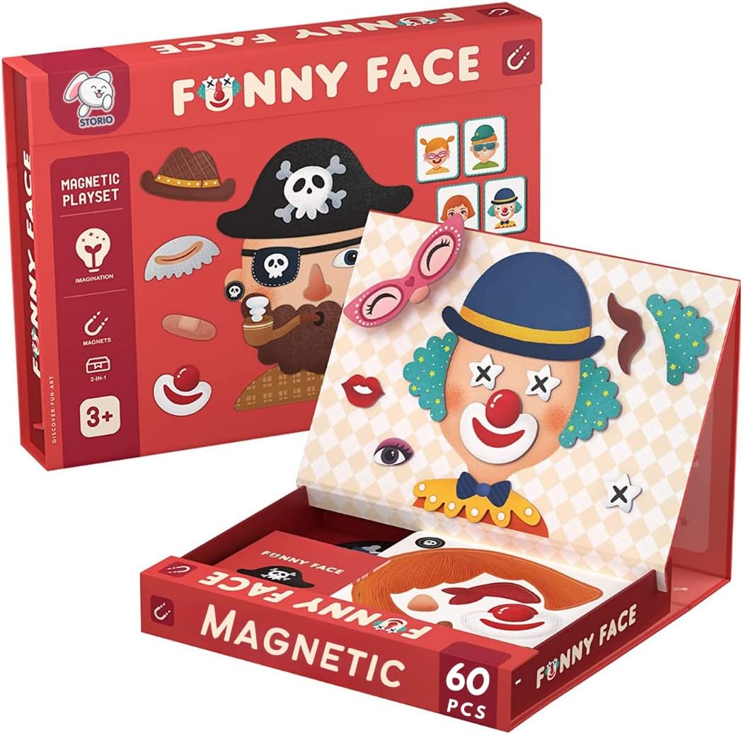 Buy Storio Magnetic Box Series - Funny Faces Puzzles Toys With ...