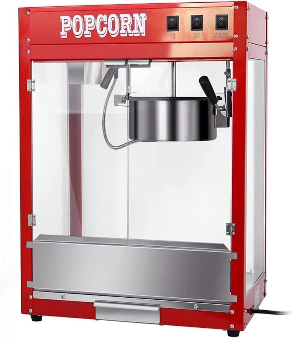 Amazon.co.jp: 業務用ポップコーンメーカー 1600W熱風ポップコーンマシン 自動多機能ストールポップコーンマシン 大容量 無脂肪で健康的なスナック用 自宅 パーティー 映画館での ...
