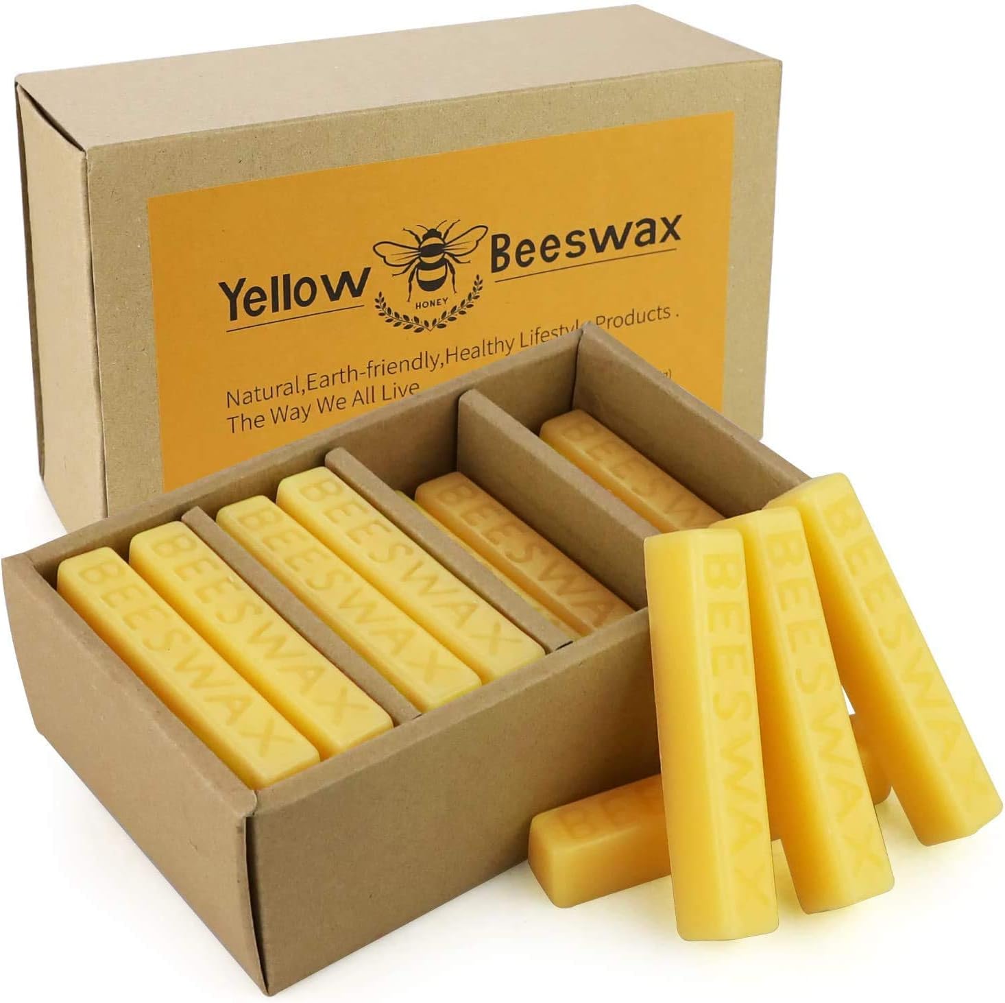 TooGet Pure Yellow Beeswax Blocks - 100% Natural Beeswax Bars, Triple ...