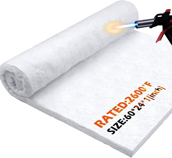 Amazon.com: 60" x24" x1" Thick Ceramic Fiber Blanket - Fireproof & Oven ...